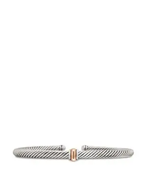 David Yurman David Yurman 18kt Rose Gold And Sterling Silver Classic Cable Bracelet Silver