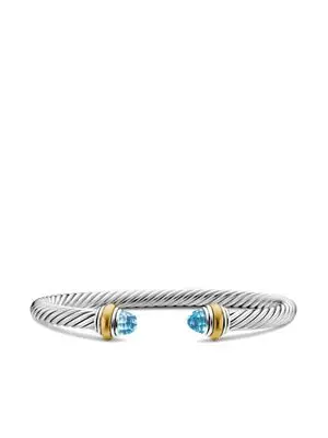 David Yurman 14kt Yellow Gold And Sterling Silver Classic Cable Bracelet - S4abt Silver