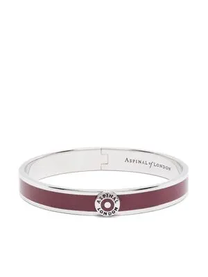 ASPINAL OF LONDON Enamel Bangle Bracelet - Silver