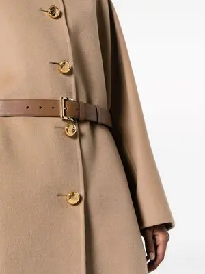 Prada Single-breasted Belted Coat