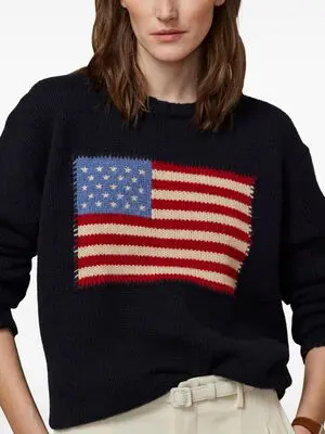 Ralph Lauren Flag Cashmere Sweater - Blue