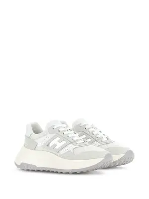 Hogan Logo Sneakers - Silver