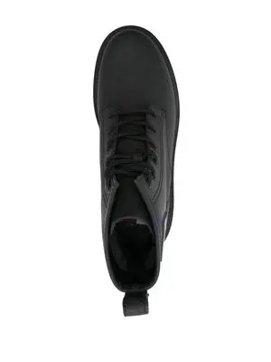 Tommy Hilfiger Leather Lace-up Boots - Black