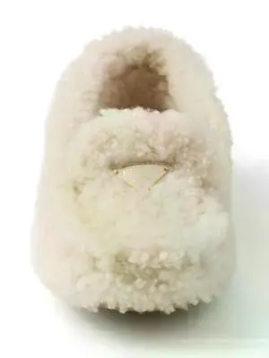 Prada Shearling Driving Shoes - Neutrals