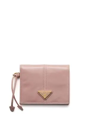 Prada Small Leather Wallet Pink