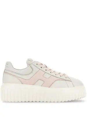 Hogan H-stripe Leather Sneakers - White