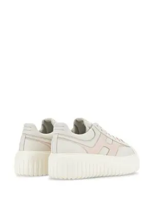 Hogan H-stripe Leather Sneakers - White