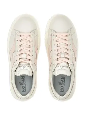 Hogan H-stripe Leather Sneakers - White