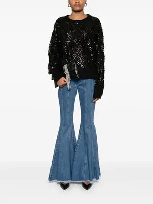 ROTATE BY BIRGER CHRISTENSEN Sequined Sweater