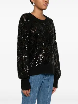 ROTATE BY BIRGER CHRISTENSEN Sequined Sweater