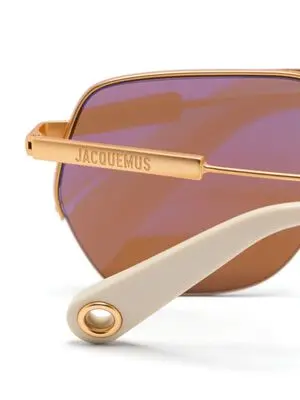 Jacquemus The Aviador Sunglasses - Gold