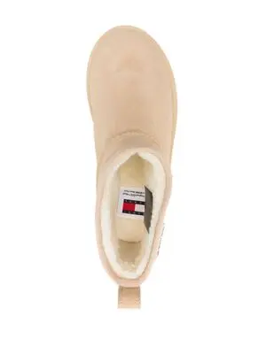 Tommy Hilfiger Suede Flatform Boots - Neutrals