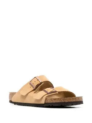 BIRKENSTOCK Arizona Suede Leather Sandals - Neutrals