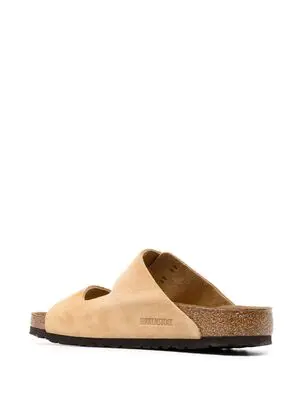 BIRKENSTOCK Arizona Suede Leather Sandals - Neutrals