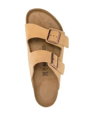 BIRKENSTOCK Arizona Suede Leather Sandals - Neutrals