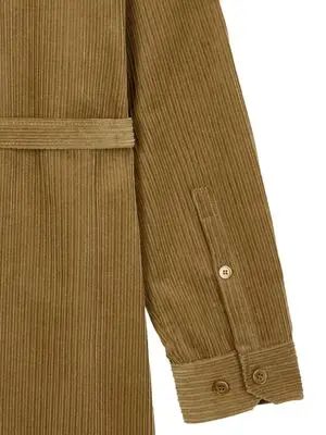STUDIO TOMBOY Corduroy Shirt Dress - Neutrals