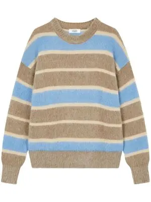 STUDIO TOMBOY Brushed-finish Striped Sweater