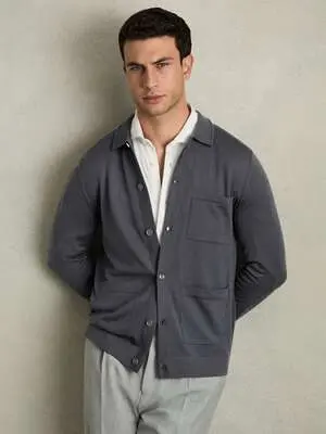 REISS Munich Wool Button-through Cardigan