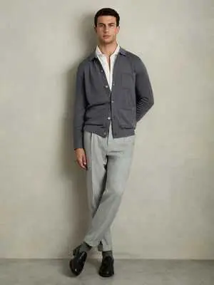 REISS Munich Wool Button-through Cardigan