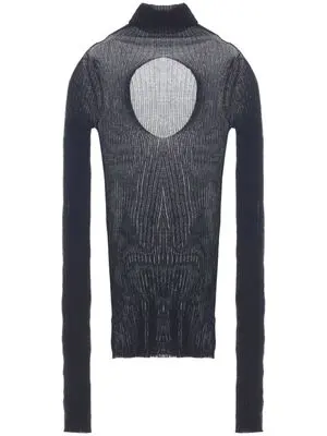 QUIRA High-neck Ribbed-knit Jumper