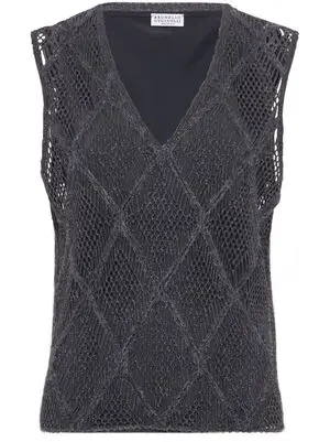 Brunello Cucinelli Open-knit Vest