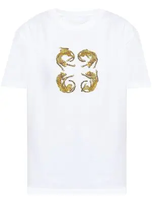 Givenchy 4g Leopard-print T-shirt - White