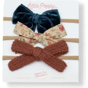 LITTLE POPPY CO Headband Mini Bow Set - The Amelia