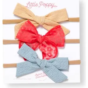 LITTLE POPPY CO Headband Mini Bow Set - The Dahlia