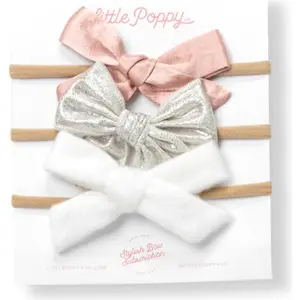 LITTLE POPPY CO Headband Mini Bow Set - The Samantha