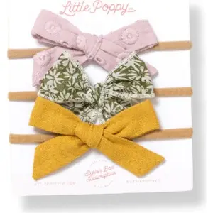 LITTLE POPPY CO Headband Mini Bow Set - The Savannah