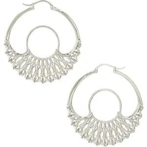 ASTOR & ORION Iris Hoop Earrings Silver