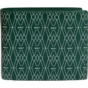 Wolf Signature Billfold And Coin - Green