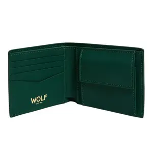 Wolf Signature Billfold And Coin - Green