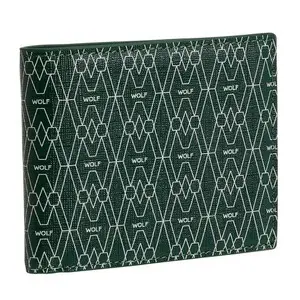 Wolf Signature Billfold And Coin - Green