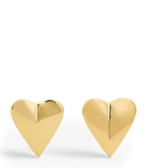 Alaïa Brass Mini Le Coeur Earrings - Gold
