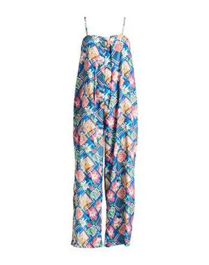 CONNOR & BLAKE Printed Satin Jumpsuit - Blue