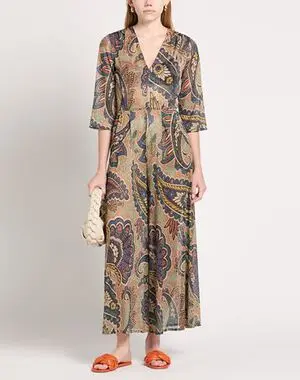 SIYU Floral-print Metallic Knit Jumpsuit