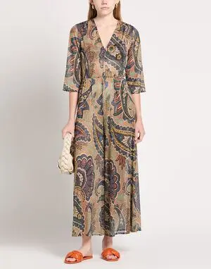 SIYU Floral-print Metallic Knit Jumpsuit