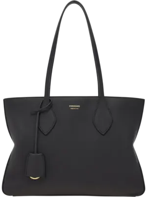 FERRAGAMO Folded Tote Bag - Black
