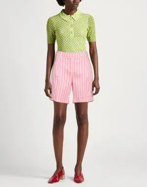 Seductive Striped High-waisted Shorts