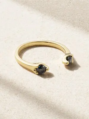 ANITA KO Orbit 18-karat Gold Sapphire Ring - Blue