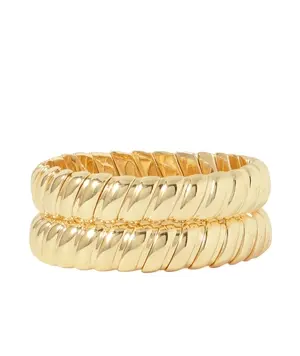 ROXANNE ASSOULIN The Cobra Set Of Bracelets - Gold