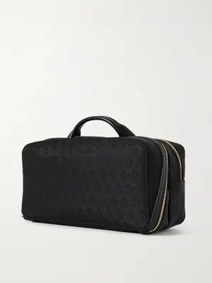 ANYA HINDMARCH Home Office Leather-trimmed Jacquard Case - Black