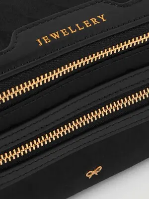 ANYA HINDMARCH Leather-trimmed Jacquard Jewelry Case