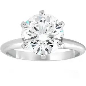 BLISS DIAMOND Certified 3 Carat Lab Grown Diamond Solitaire Engagement Ring - Platinum