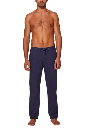 Vilebrequin Solid Linen Trousers