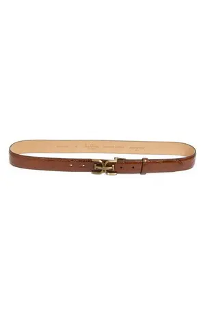 Sam Edelman Sam Edelman Logo Buckle Leather Belt Brown