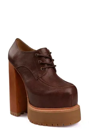 ZIGI Tina Lace-up Platform Shoe - Brown