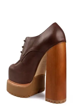 ZIGI Tina Lace-up Platform Shoe - Brown