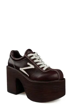 ZIGI Shelby Lace-up Platform Shoe - Brown